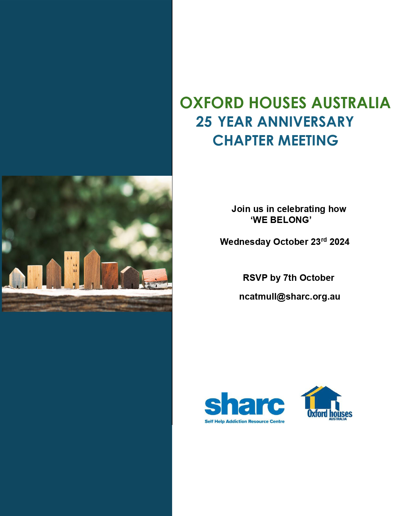 Oxford Houses Australia 25th Anniversary - SHARC | Self Help Addiction Resource Centre