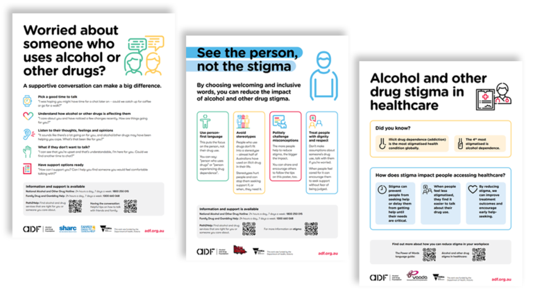 New resource launched: Stigma posters - SHARC | Self Help Addiction Resource Centre